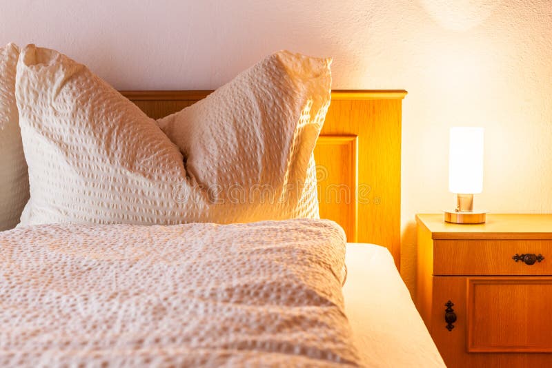 Rural bedroom stock image. Image of morning, fluffed - 58652023