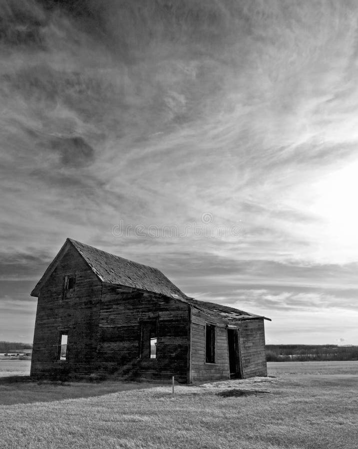 Rural Black And White Scene Stock Image - Image of rural, alberta: 5044175