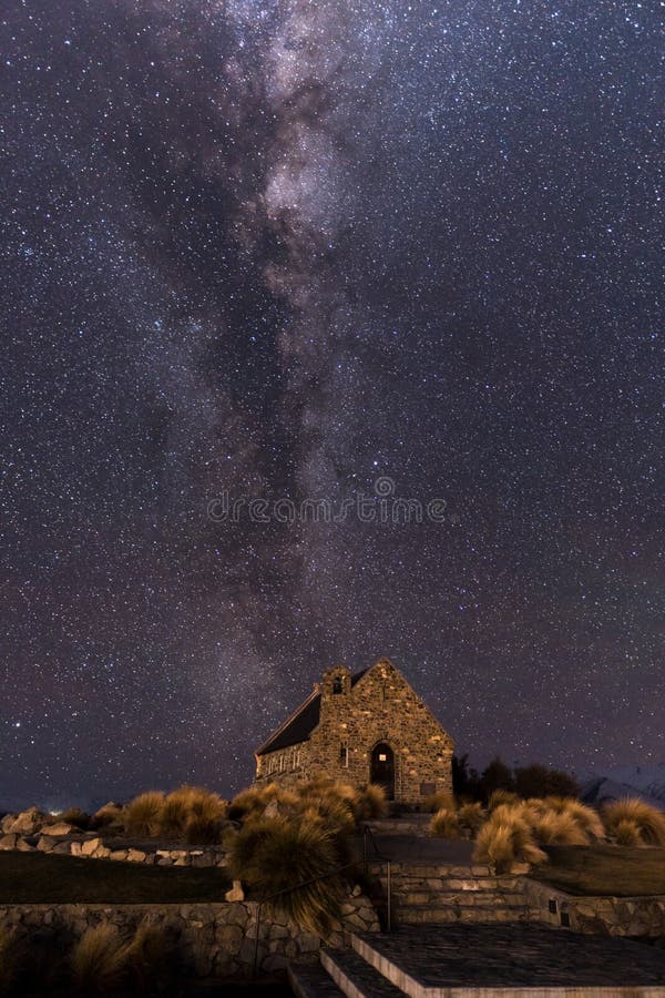 Rural Brick House on a Starry Night Stock Image - Image of blissful ...