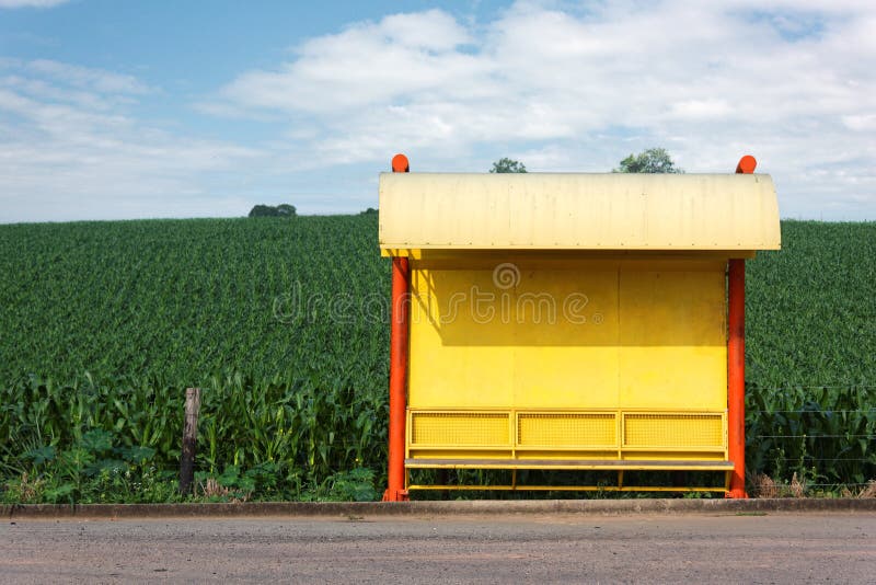 Rural Bus Stop stock image. Image of harvest, rural, country - 91996621