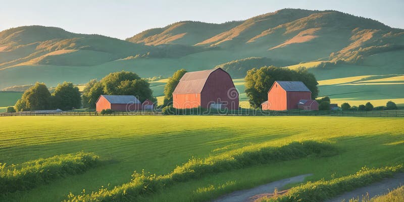 Rural Charm of Countryside Settings. Generative AI Stock Photo - Image ...