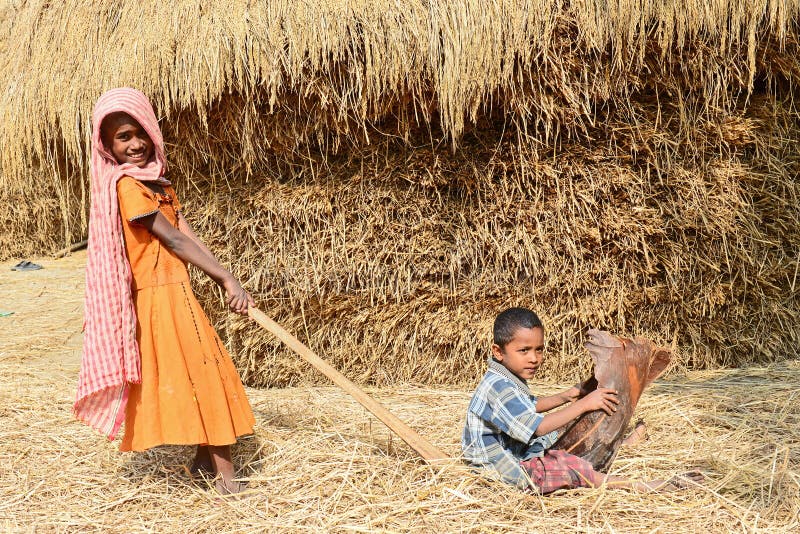 Children in rural India editorial photo. Image of horizontal - 26667891