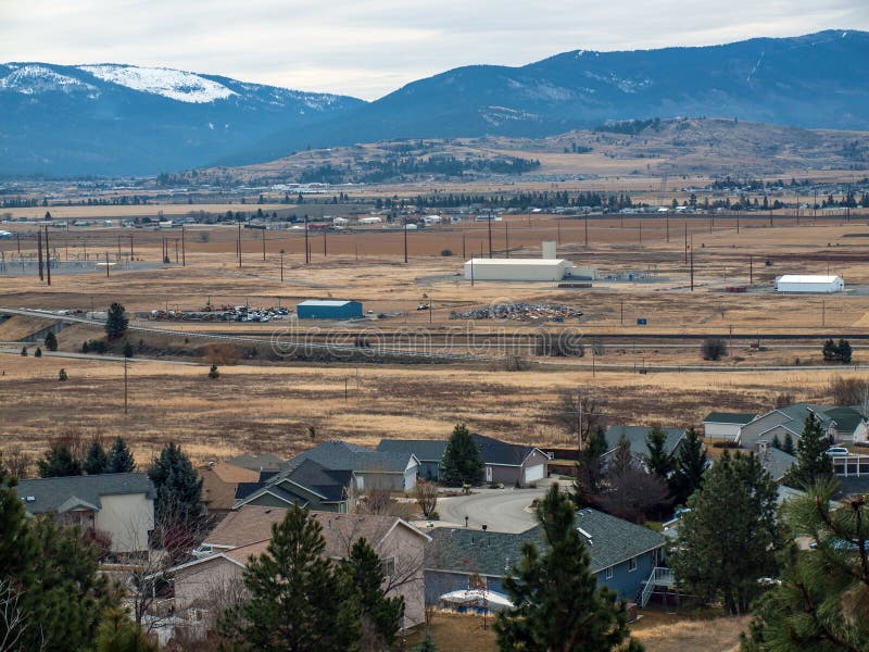 A Rural Community in a Wide Valley Stock Photo - Image of village ...