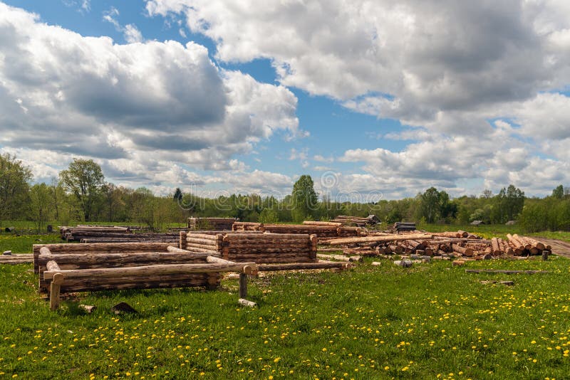 Rural construction site stock photo. Image of clouds - 114451334