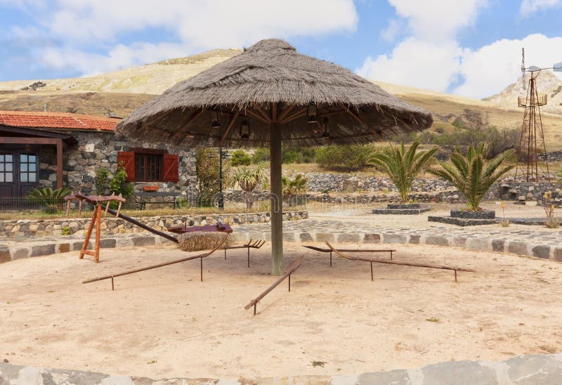 Rural courtyard. Portugal. stock image. Image of stone - 63956535