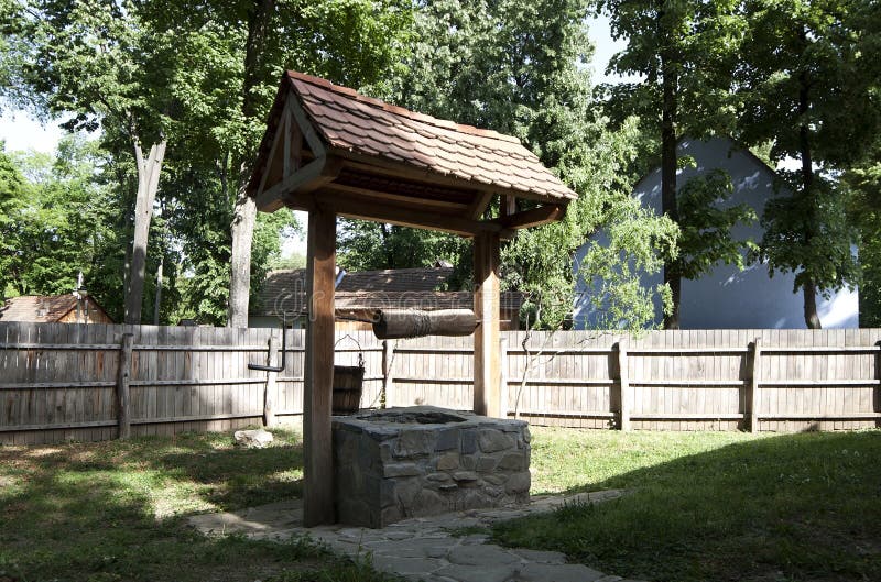 Rural courtyard stock image. Image of antique, romanian - 115740775