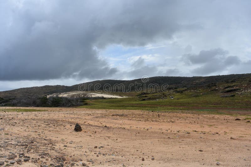 Rural Desert Landscape in a Remote Area of Aruba Stock Photo - Image of ...