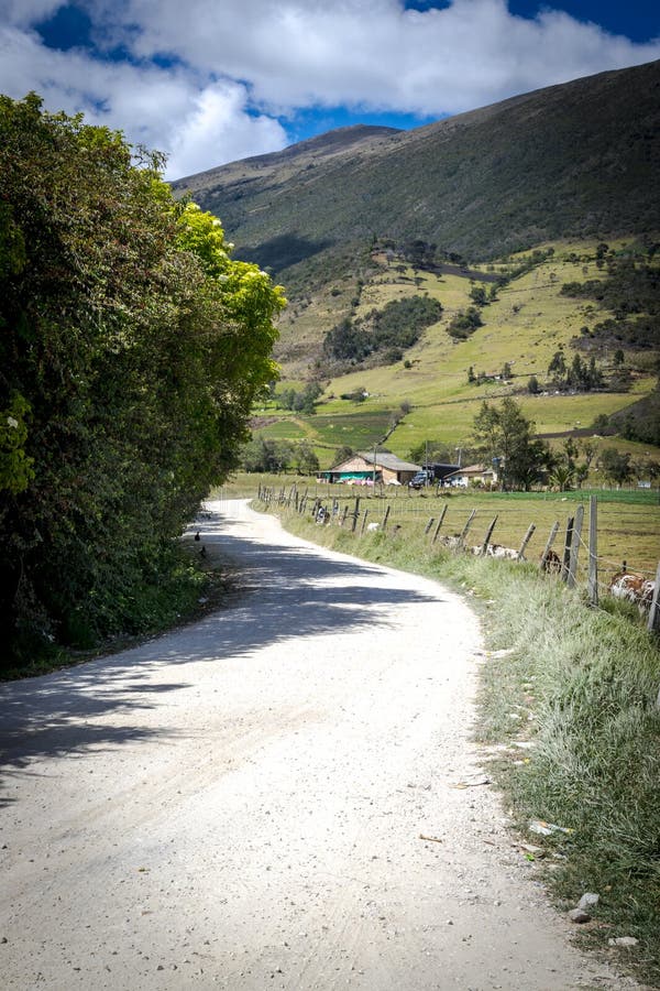 Rural Dusty Road with Mountains in the Background Stock Photo - Image ...
