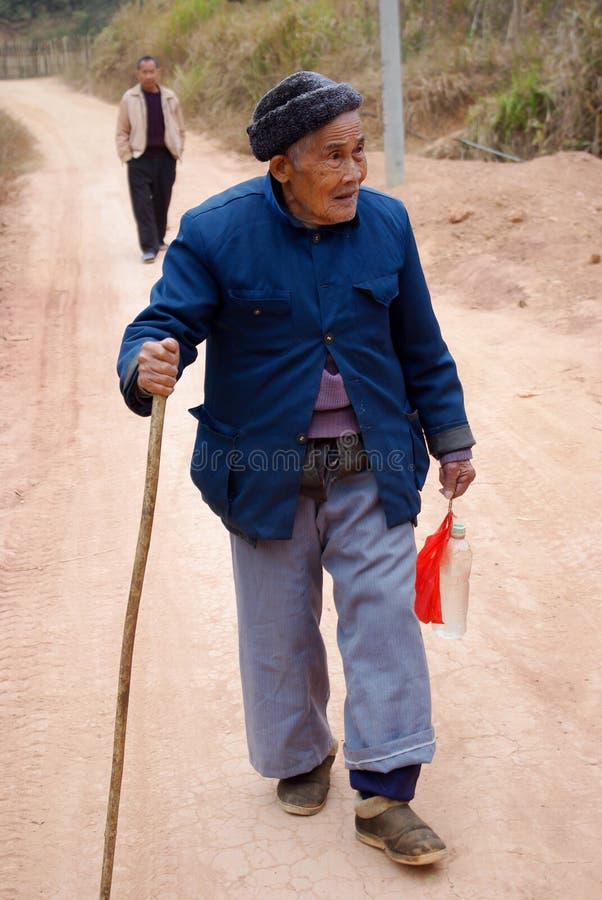 A rural elderly editorial image. Image of health, guangxi - 22665345