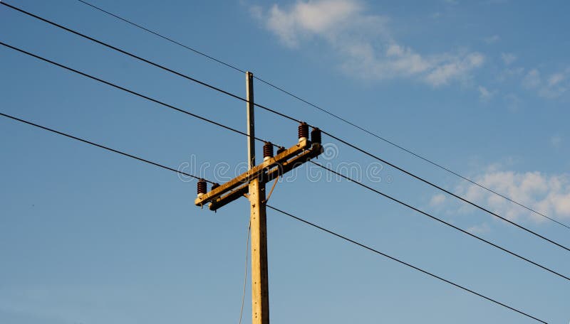 Rural Electrical Substation Stock Image - Image of distribution, plant ...