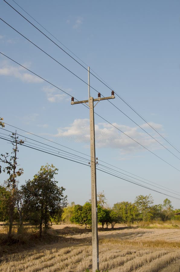 Rural Electrical Substation Stock Image - Image of distribution, plant ...