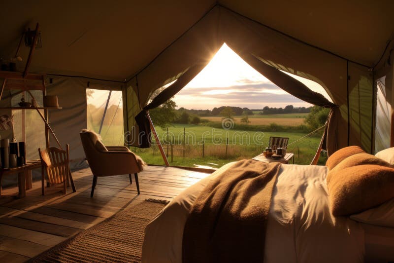 Rural Escapade Relax on a Sleeping Couch with Breathtaking Countryside ...