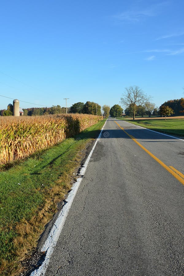 Rural Farm Road stock photo. Image of pavement, blue - 34653004