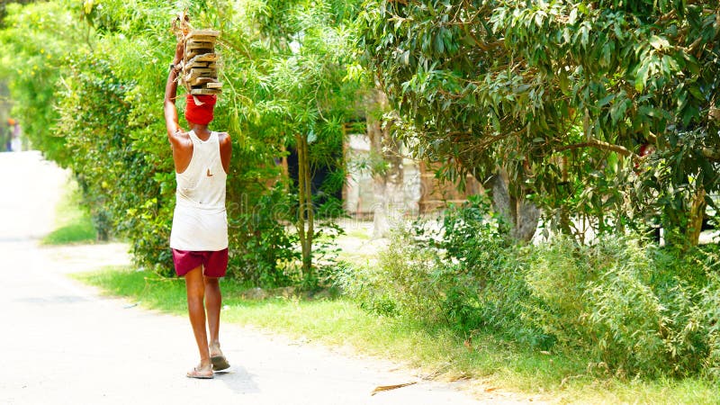 Rural Farmer Doing Work at Farm Editorial Stock Image - Image of ...
