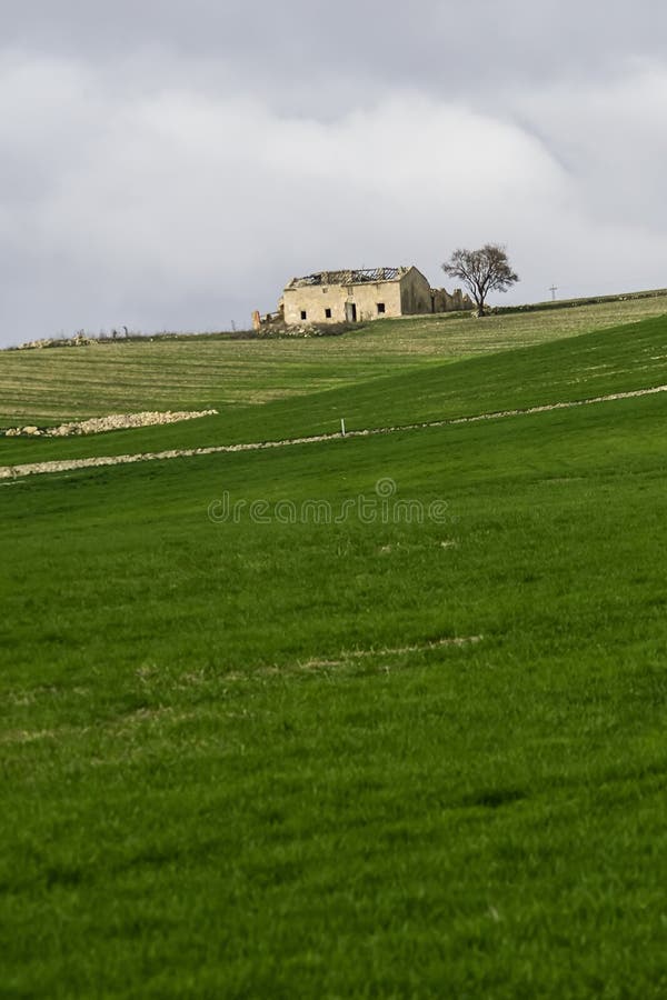 Rural Farmhouse in the Cereal Fields in Granada - Spain. Stock Photo ...