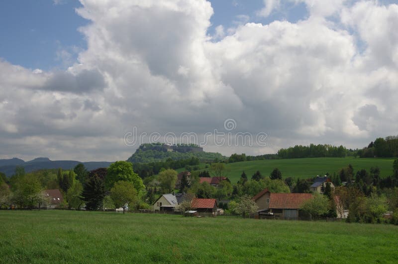 Rural Germany stock image. Image of fort, color, panorama - 41811663