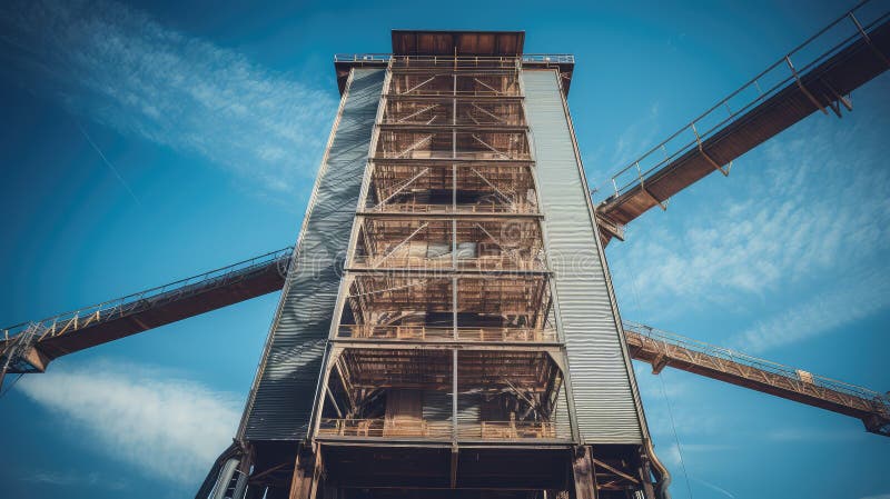 Rural grain technology stock illustration. Illustration of equipment ...