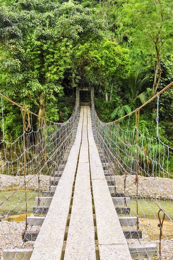 Rural Hanging Bridge stock image. Image of path, trail - 57012371
