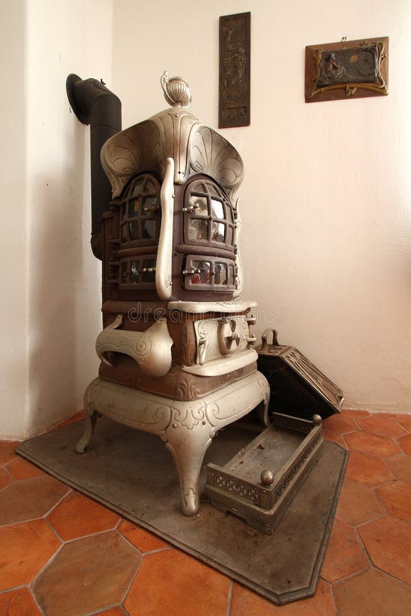 Rural heater in room stock photo. Image of stove, rustic - 64220570