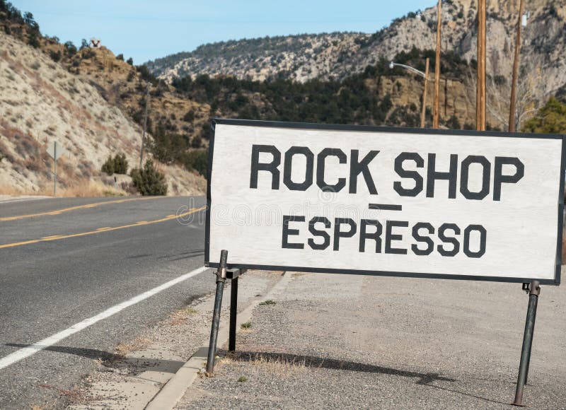 Rock Shop and Espresso stock image. Image of historic - 103685907