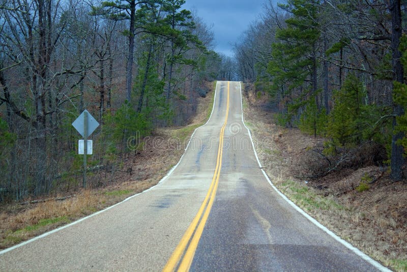 Two-lane Road stock image. Image of trees, tree, road - 31969621