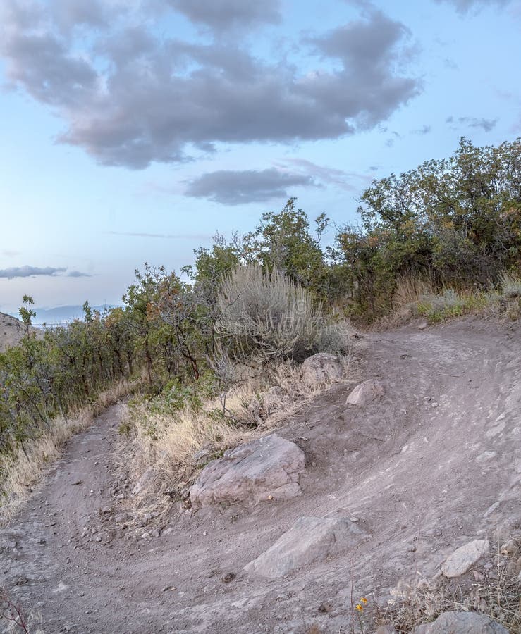 Rural Hiking Path Making a Sharp U-turn Stock Photo - Image of rocky ...