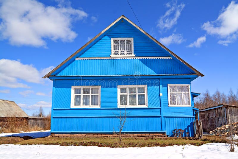 Rural house stock photo. Image of living, landscaping - 11399604