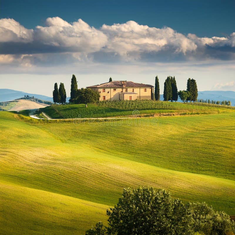 Rural House in Italy, AI Generated Stock Illustration - Illustration of ...