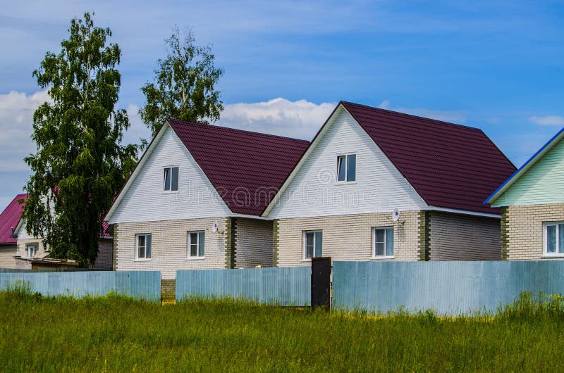 Rural houses stock photo. Image of rural, modern, village - 58574132
