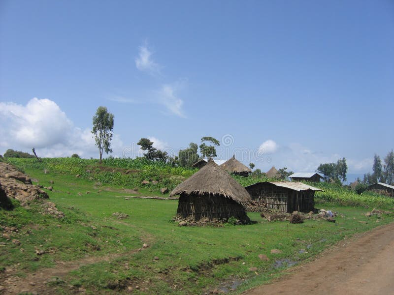 Rural Huts stock image. Image of poor, clouds, accommodation - 1266111