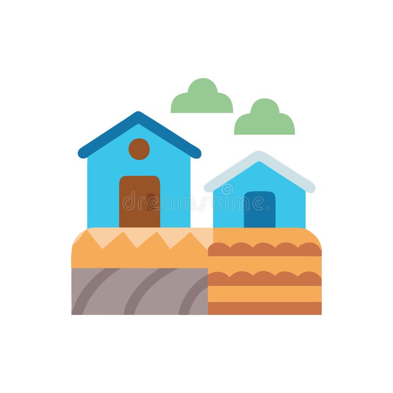Rural Icons for Agriculture and Nature Stock Image - Illustration of ...