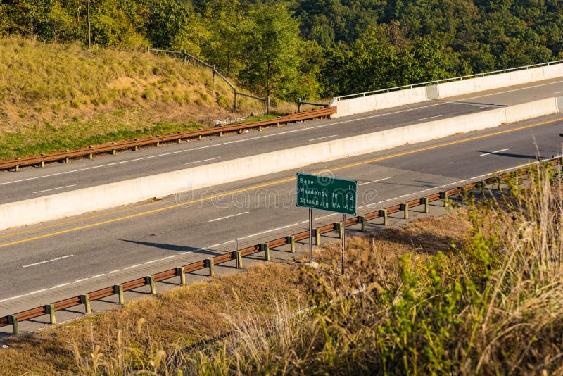 A Rural Interstate in Virginia Stock Photo - Image of mountains ...