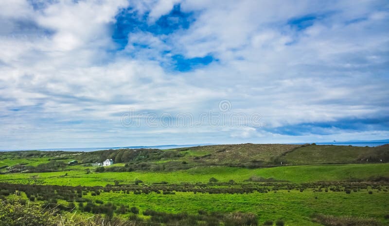 Rural irish countryside stock image. Image of field, boulders - 91983883