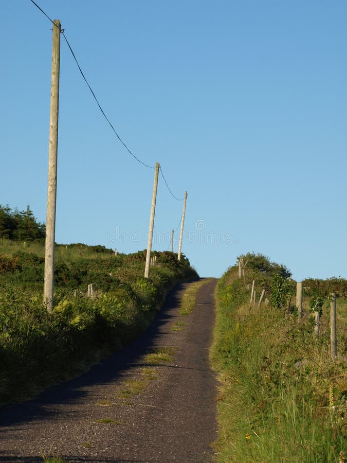 Rural Irish Road stock image. Image of green, lane, single - 10445347