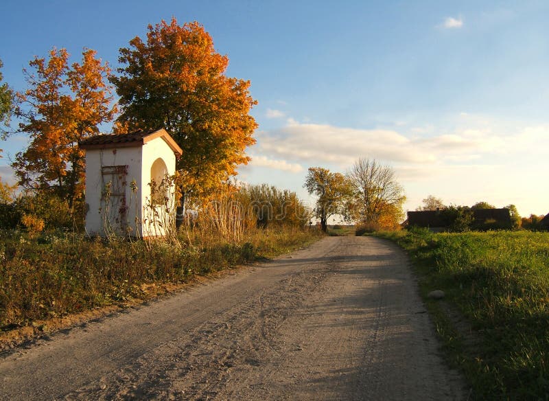 Rural landscape stock photo. Image of october, road, poland - 27459408