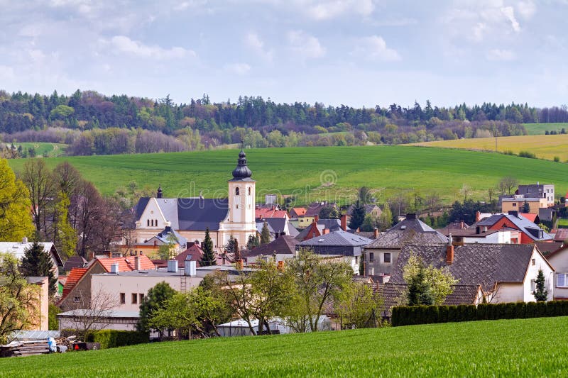 Rural Landscape with Agricultural Production Stock Photo - Image of ...