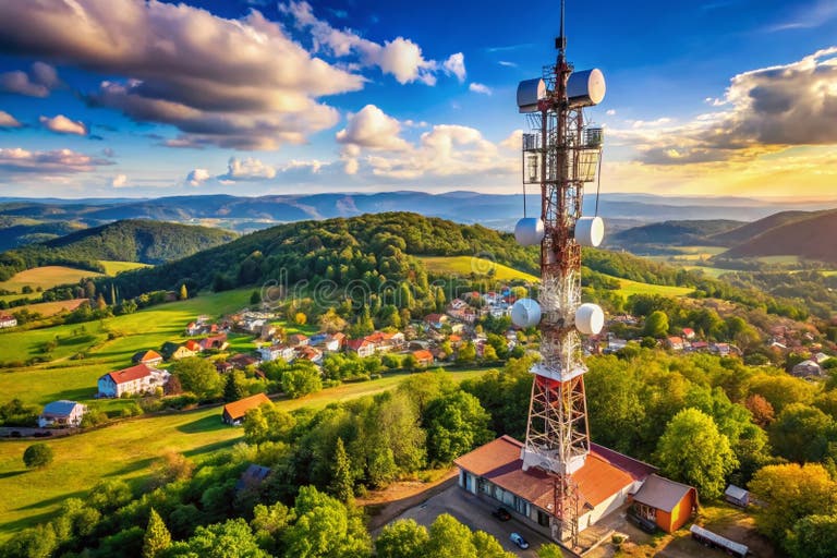 Rural Landscape with a Cellular Tower a Visual Exploration of Wireless ...