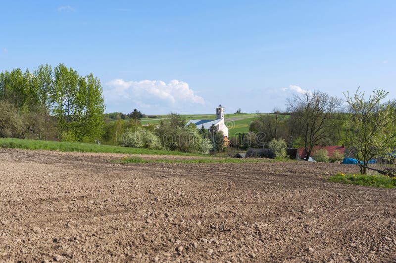 Rural Landscape Eastern Poland Stock Photo - Image of illuminated ...