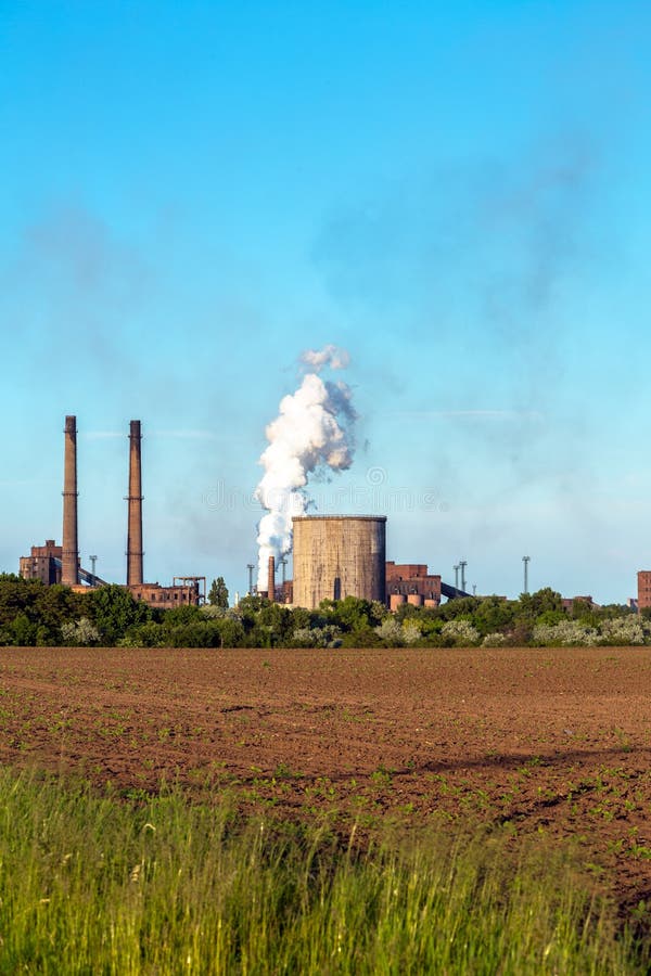 Rural Landscape with Agricultural Silo Stock Photo - Image of ...