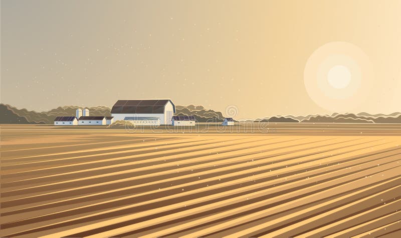 Rural landscape. Farm. stock vector. Illustration of nutrition - 45037527