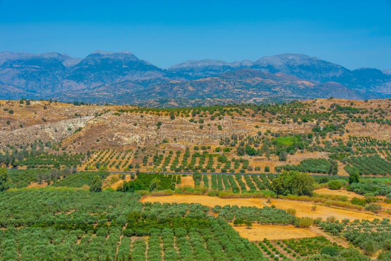 Rural Landscape of Greek Island Crete Stock Image - Image of cretan ...