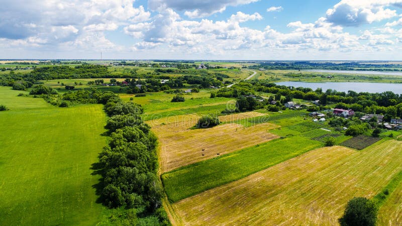 Rural Landscape from Height in June, Russia Stock Image - Image of ...