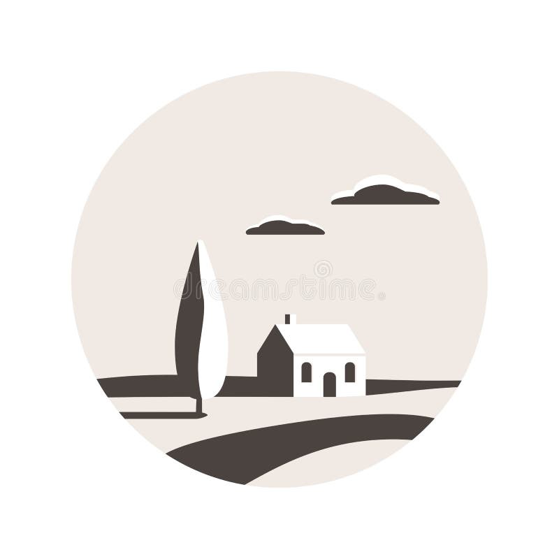 Rural Landscape Icon stock vector. Illustration of natural - 80786032