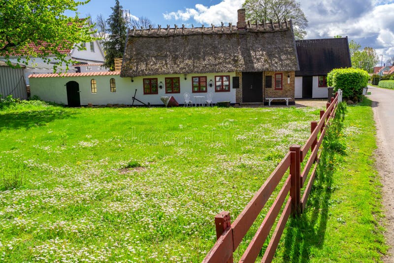 Rural Landscape with Lush Green Fields and Farm House Editorial ...