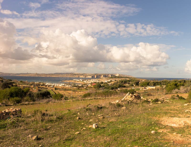 Rural Landscape Malta Marfa Peninsula Stock Photos - Free & Royalty ...