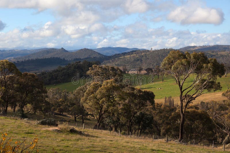 A Rural Landscape. NSW. Australia. Stock Photo - Image of mountains ...