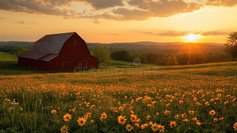 Rural Landscape Settings, a Charming Rural Landscape in Spring ...