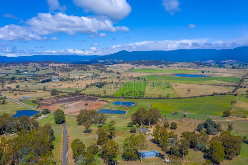 Rural Landscape of Tasmania, Australia Stock Image - Image of panorama ...