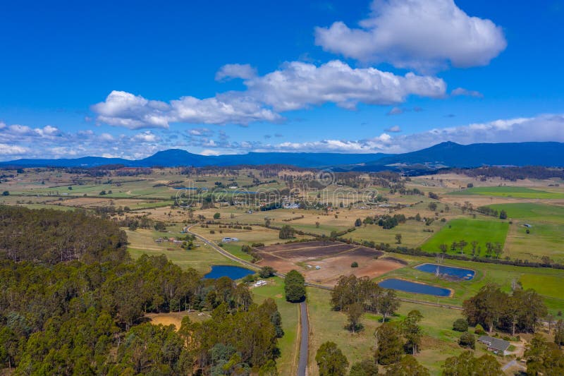 Rural Landscape of Tasmania, Australia Stock Photo - Image of natural ...