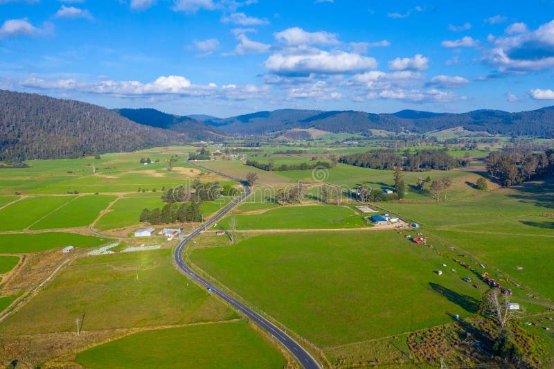 Rural Landscape of Tasmania, Australia Stock Image - Image of land ...